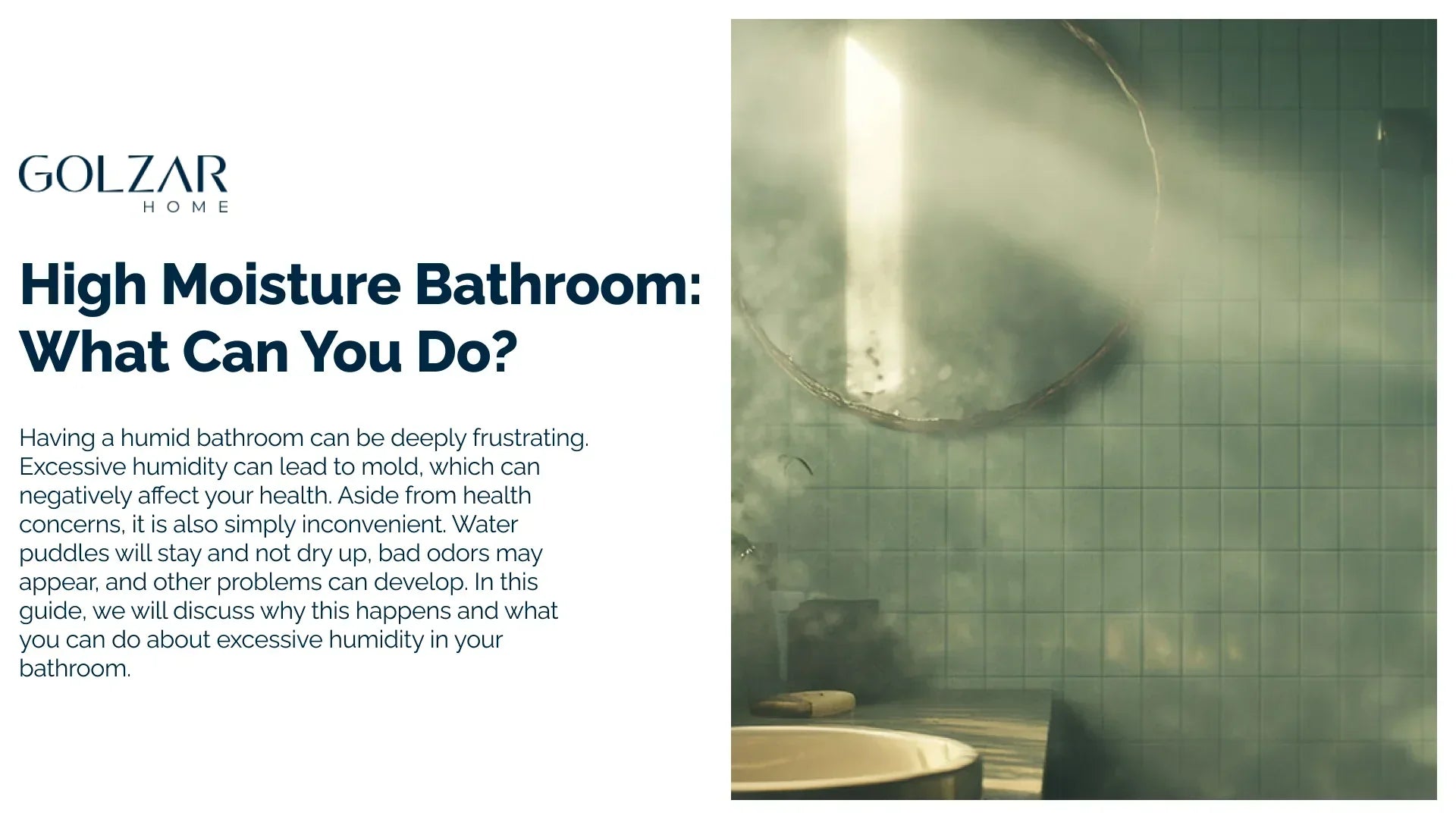 High Moisture Bathroom: What Can You Do? – Golzar Home