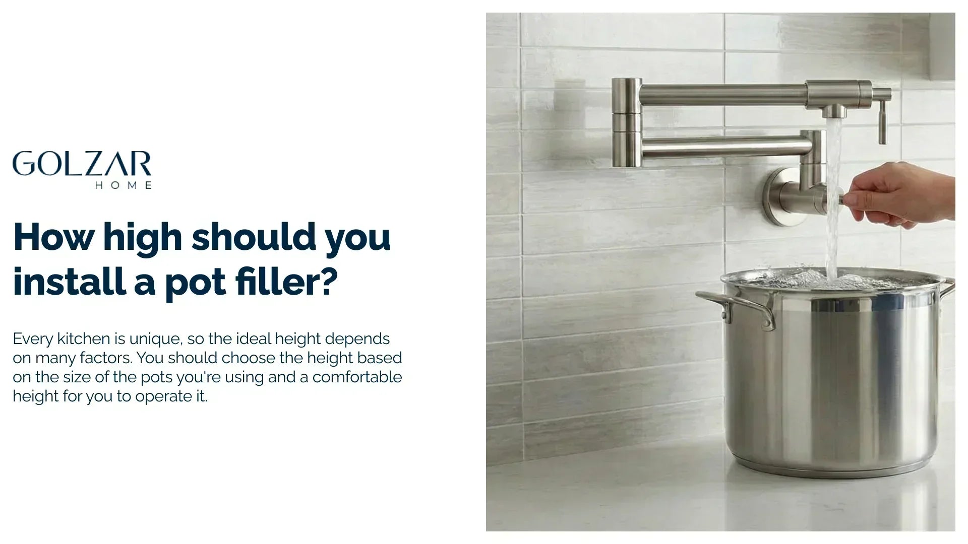 How high should you install a pot filler? – Golzar Home